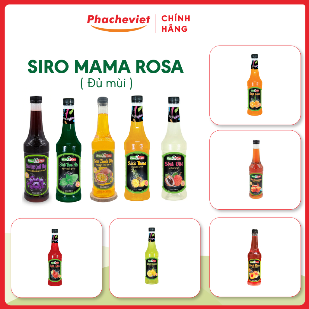 Siro Mama Rosa Đủ Vị 700ml (Syrup Golden Farm 700ml) | Shopee Việt Nam