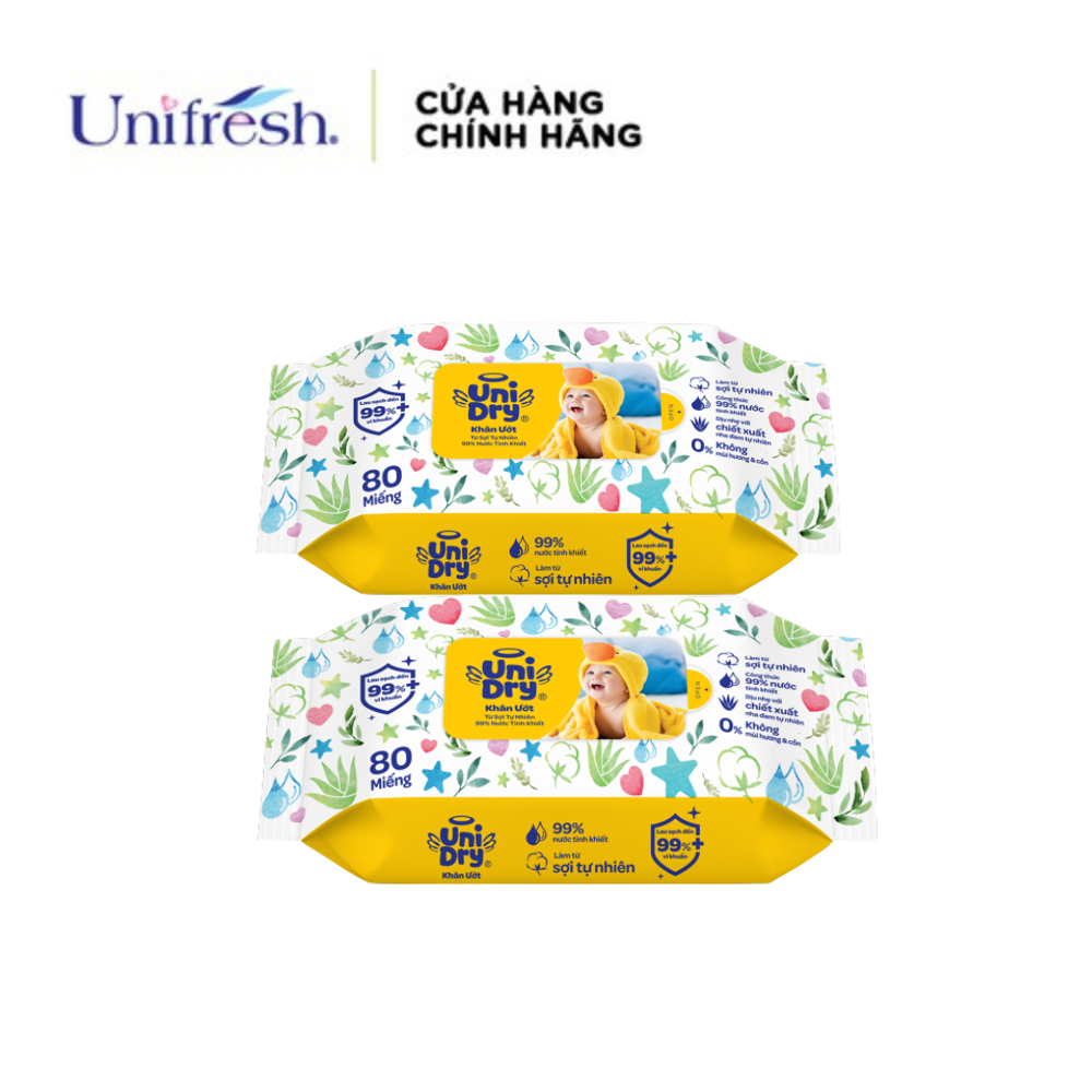 QUÀ TẶNG KHÔNG BÁN - COMBO 2 Khăn ướt UniDry/Unifresh Baby 80 miếng ...