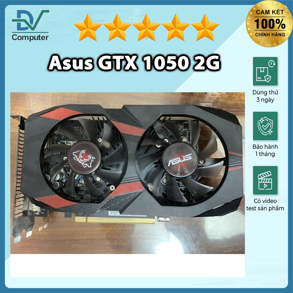 Asus GTX 1050 2G 2fan đẹp BH 1 tháng | Shopee Việt Nam