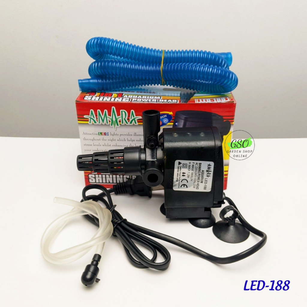 Máy lọc nước bể cá có đèn Led Amara led 188 - 20w, Đèn leb cho bể cá ...