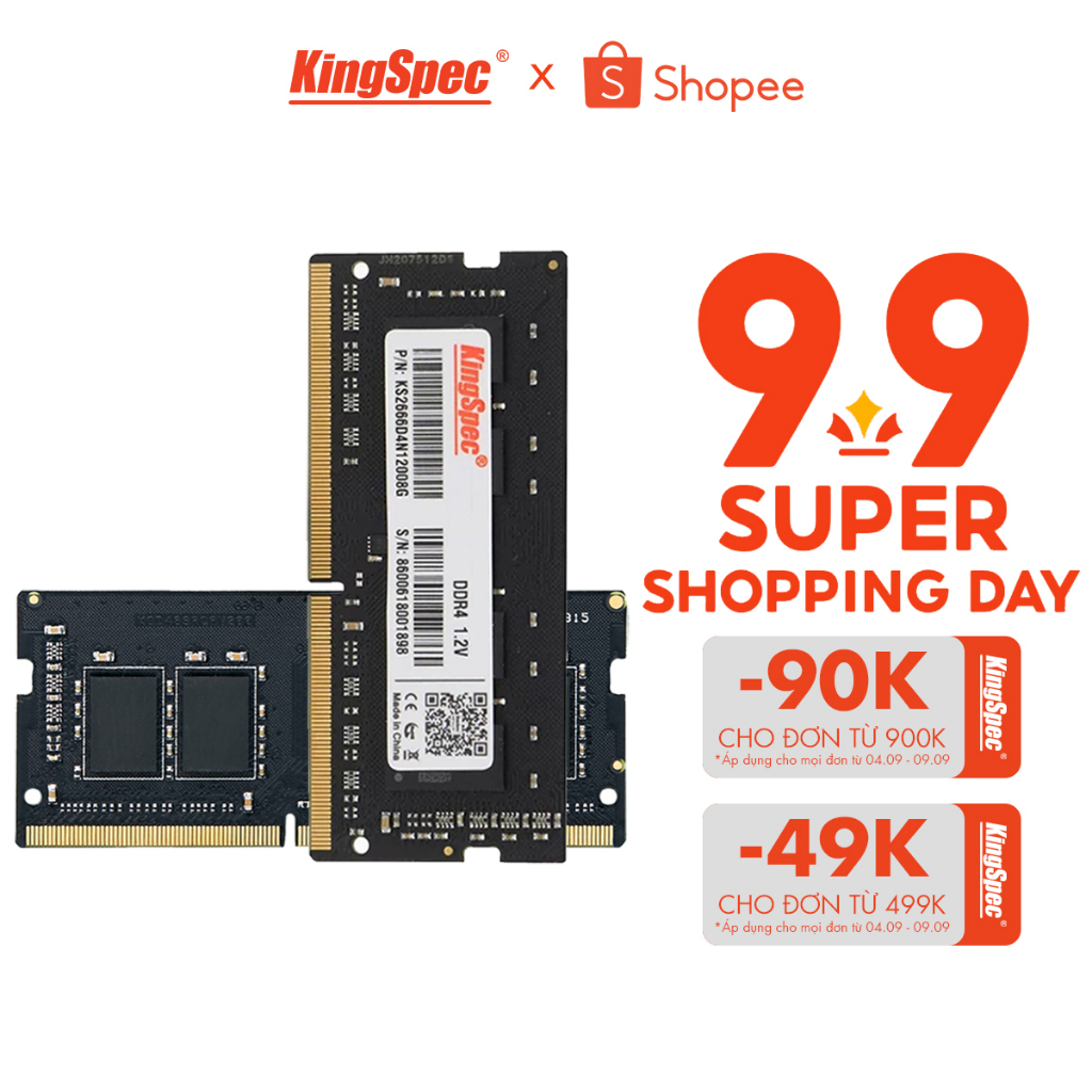 RAM Laptop KingSpec 4GB / 8GB DDR4 | D4N - Hàng Chính Hãng | Shopee ...