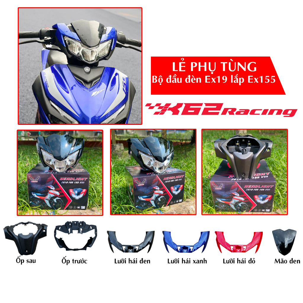 Lẻ phụ tùng -đầu đèn Ex19 lắp Ex155 | Shopee Việt Nam