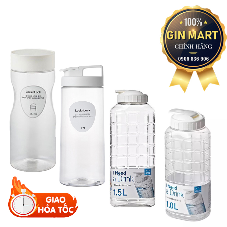 Bình nước nhựa PET Lock&Lock các dung tích 1L/ 1.2L/ 1.5L/ 2L LocknLock | Shopee Việt Nam