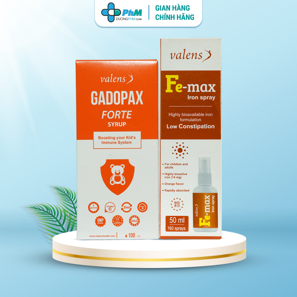 Combo Gadopax Tăng Đề Kháng Và Sắt Fe-Max Iron Spray Dạng Xịt [100% ...