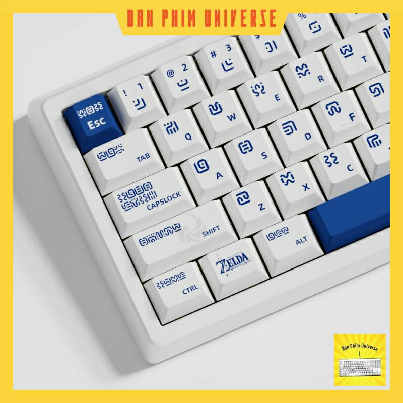 Keycap trắng Legend of Zelda - keycap pbt dyesub 125 nút bàn phím cơ ...
