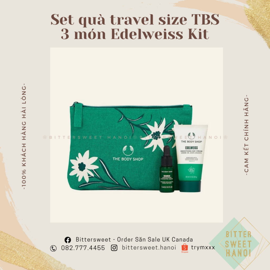 [GIFT] Set quà travel size chống lão hoá Edelweiss Kit THE BODY SHOP ...