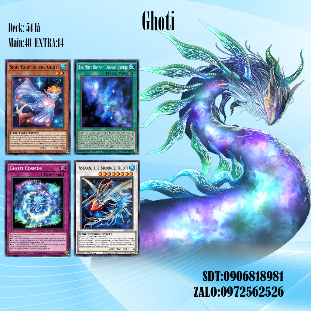 [TIẾNG VIỆT] Bài YuGiOh - Bộ 54 lá bài Ghoti - Ghoti Deck - Card Game ...