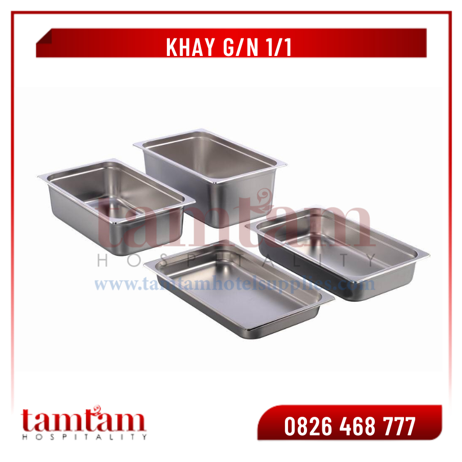 Khay NG hình chữ nhật 1/1 chất liệu inox sử dụng đựng thức ăn, topping | Shopee Việt Nam