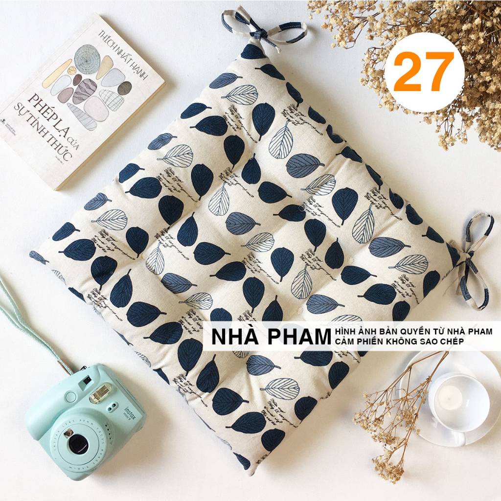 ĐỆM NGỒI BỆT HOA VĂN PATTERN HÌNH 27 (40,45,50CM) | Shopee Việt Nam