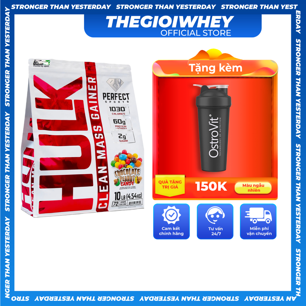 Sữa Tăng Cân Tăng Cơ Cho Người Tập Gym Perfect HULK CLEAN MASS GAINER ...
