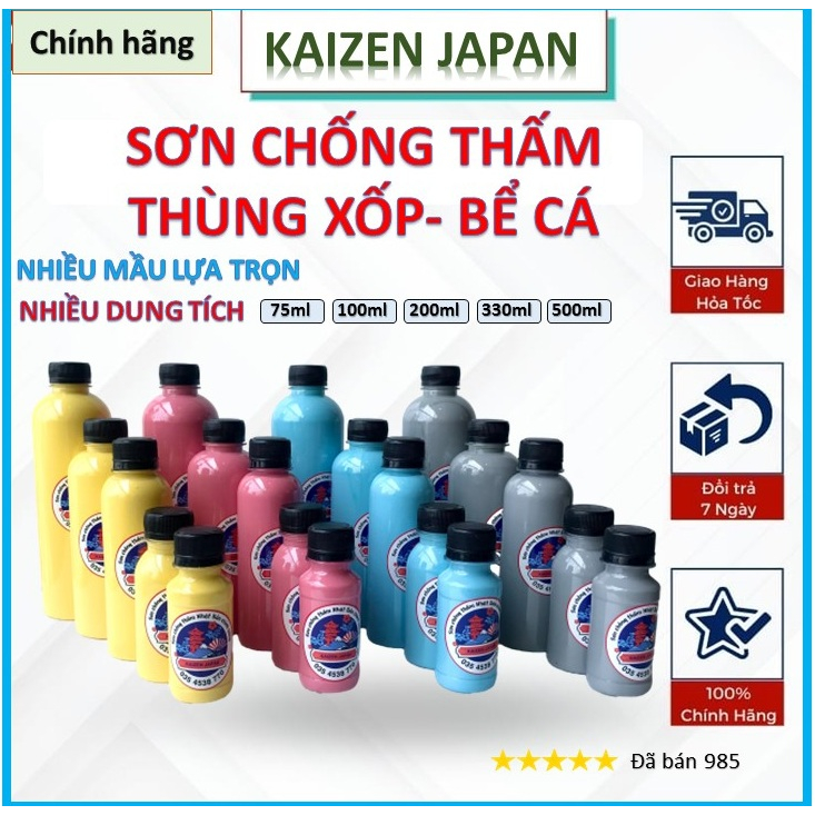 [SIÊU BỀN]🚀Sơn chống thấm thùng xốp nuôi cá, bể cá, bể xi măng, chống rêu.dung tích 100~500ml ...