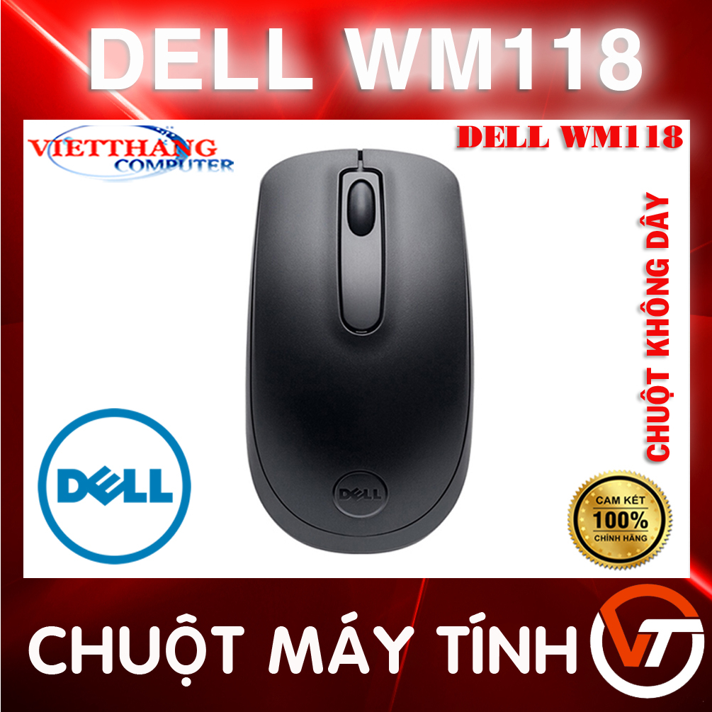 Chuột không dây Dell WM118 (USB-Wireless, Không dây) New 100% | Shopee Việt Nam
