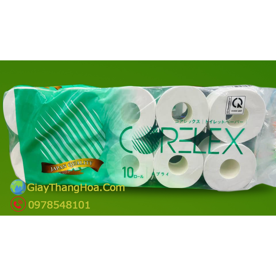Giấy Vệ Sinh Tái Chế Corelex 10 cuộn Có Lõi - An Toàn_Mềm Mại_Thân ...