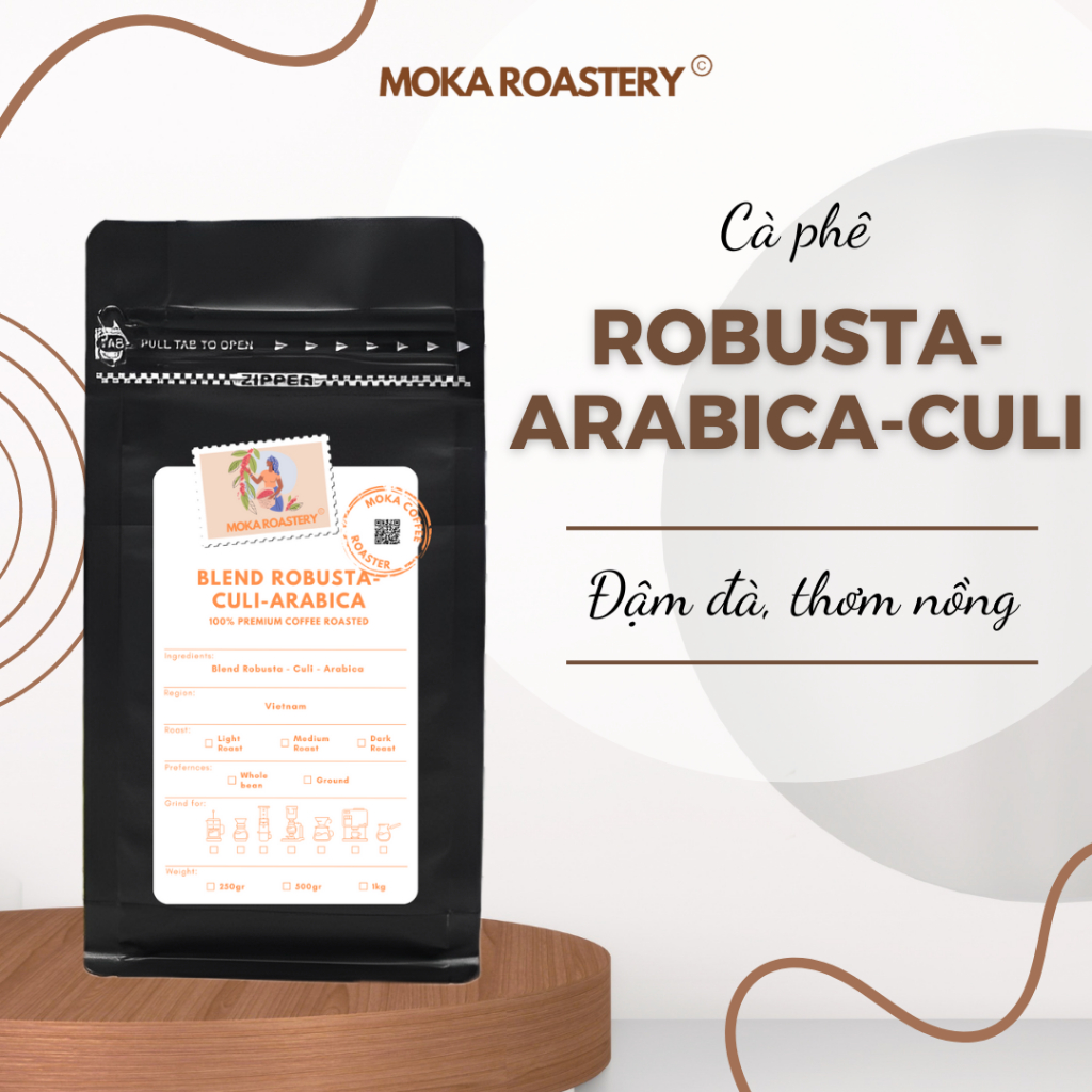 Cà Phê Rang Mộc Cao Cấp Blend Robusta & Arabica & Culi, Coffee Pha Trộn ...
