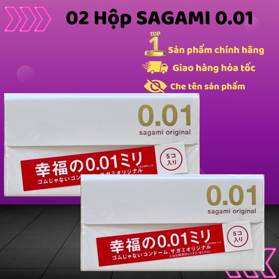 Combo 2 hộp bao cao su sagami 0.01 (10 chiếc) mỏng nhất thế giới chỉ 0.01mm | Shopee Việt Nam