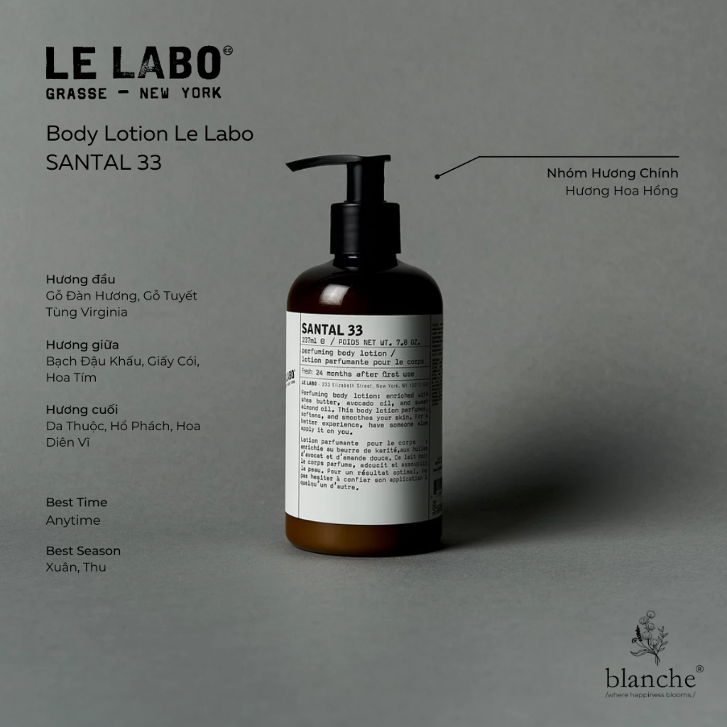 Sữa Tắm Le Labo & Body Lotion Le Labo Santal 33, Another 13, Rose 31 ...