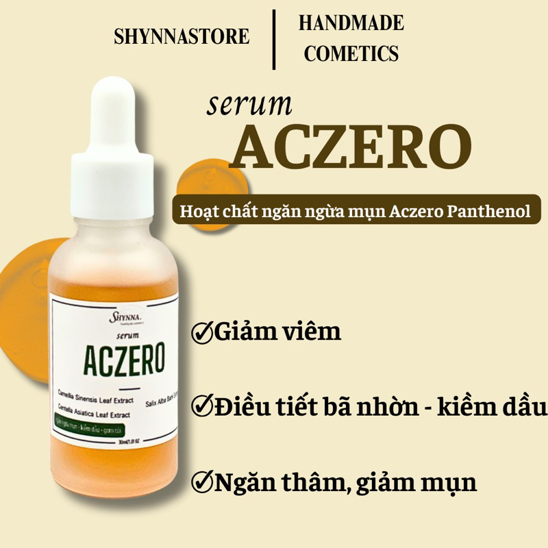 Serum ngăn ngừa mụn, kiềm dầu, mờ thâm, gom còi Aczero 30ml | Shopee ...