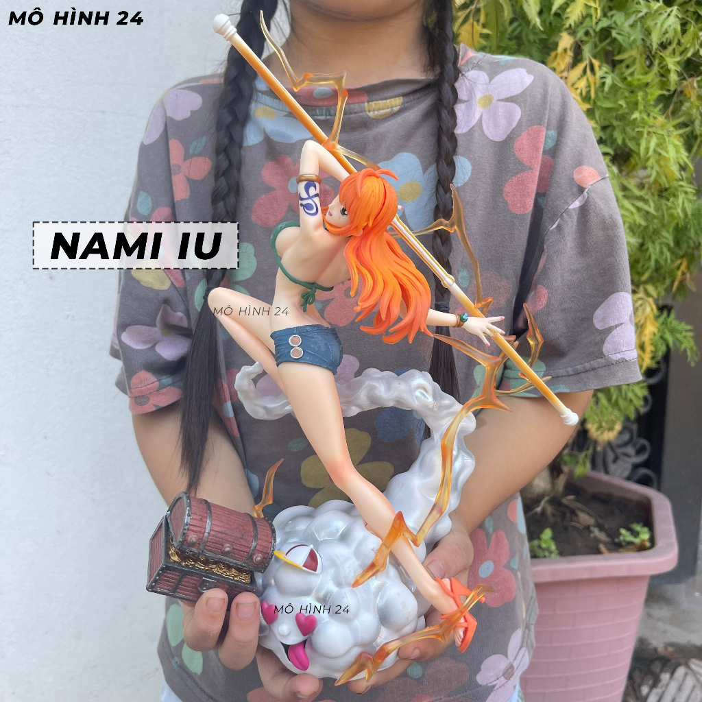 Mô HÌNH đồ chơi nhân vật Nami IU Studio iu one piece figure nami onepiece tặng kèm rương vàng ...