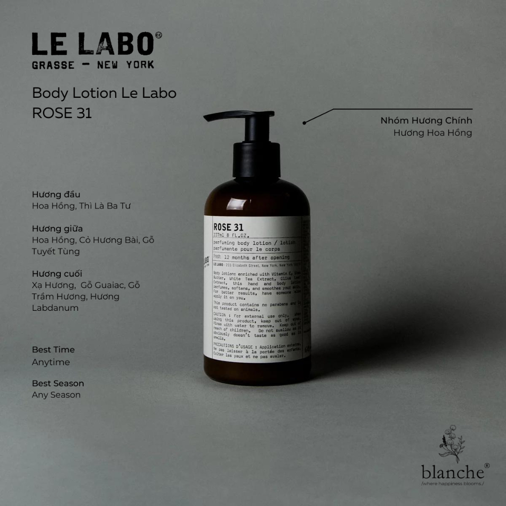 Sữa Tắm Le Labo & Body Lotion Le Labo Santal 33, Another 13, Rose 31 ...
