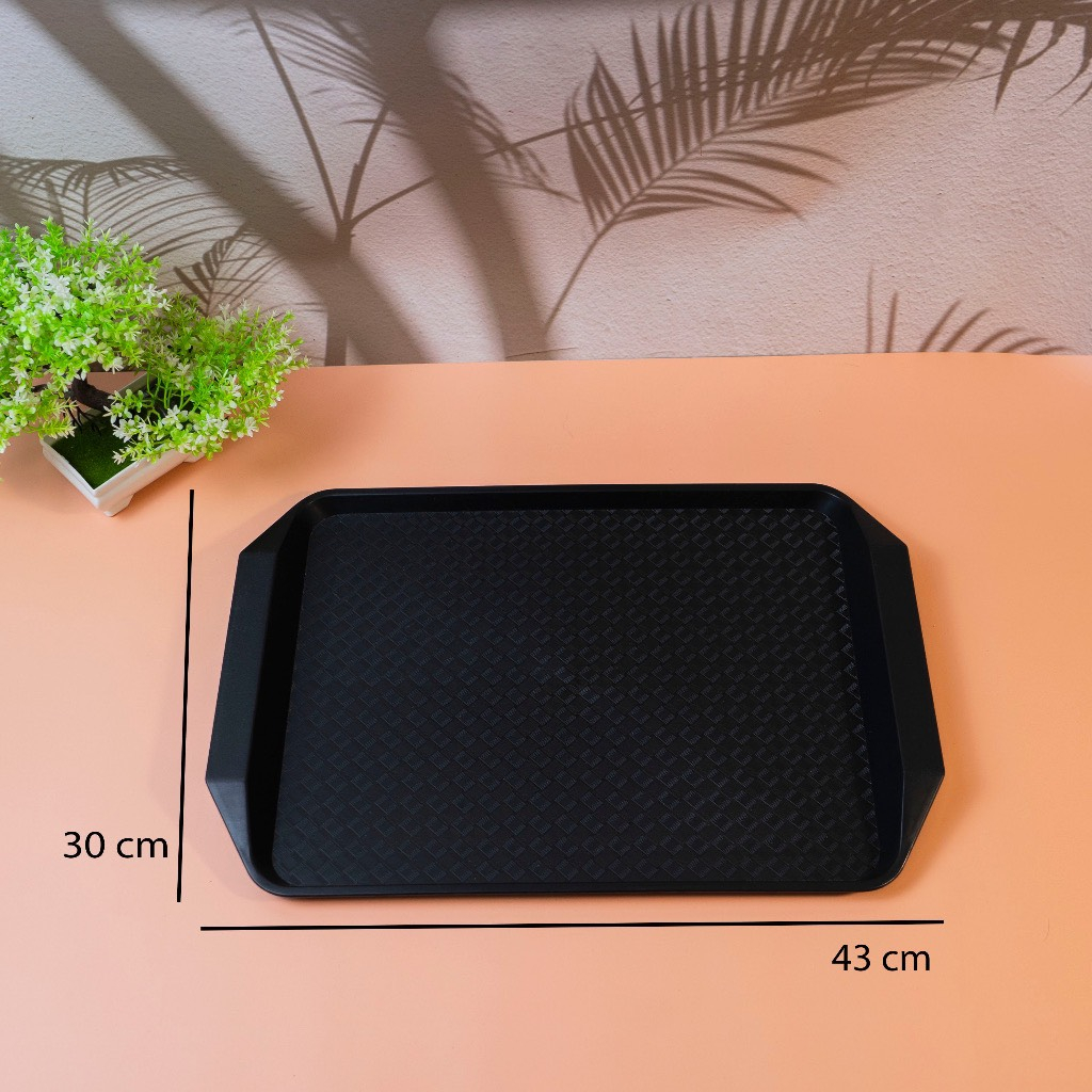 Khay nhựa bê đồ hình chữ nhật chống trượt 43 x 30 x 2(cm) - KHAY NHỰA PHỤC VỤ BƯNG BÊ THỨC ĂN ...