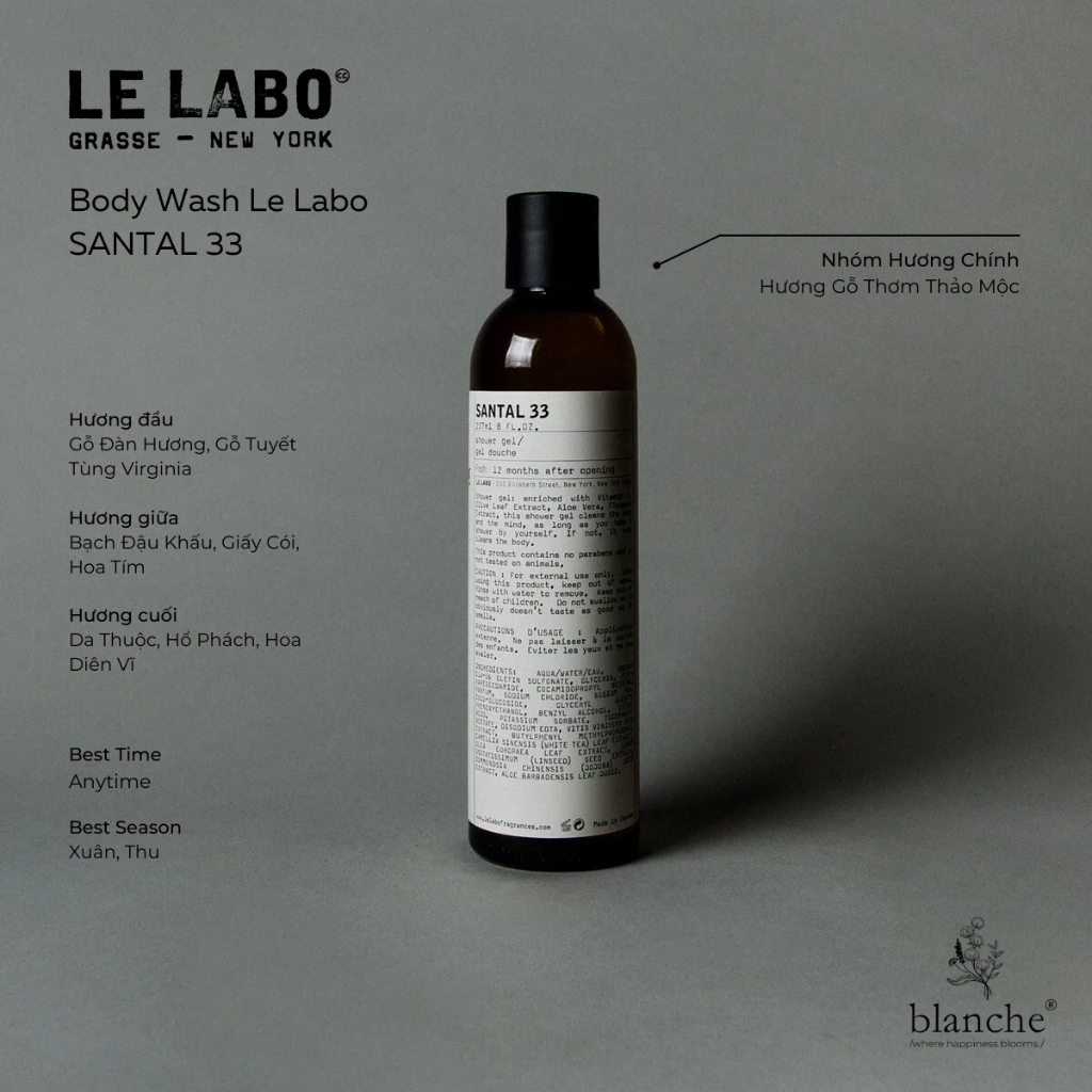 Sữa Tắm Le Labo & Body Lotion Le Labo Santal 33, Another 13, Rose 31 ...