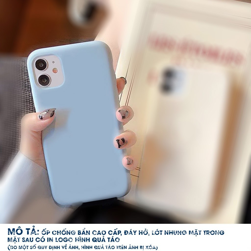 Ốp chống bẩn full viền đáy lót nhung màu hàn quốc dành cho 7plus 8plus x xsmax 11 12 13 14 pro ...