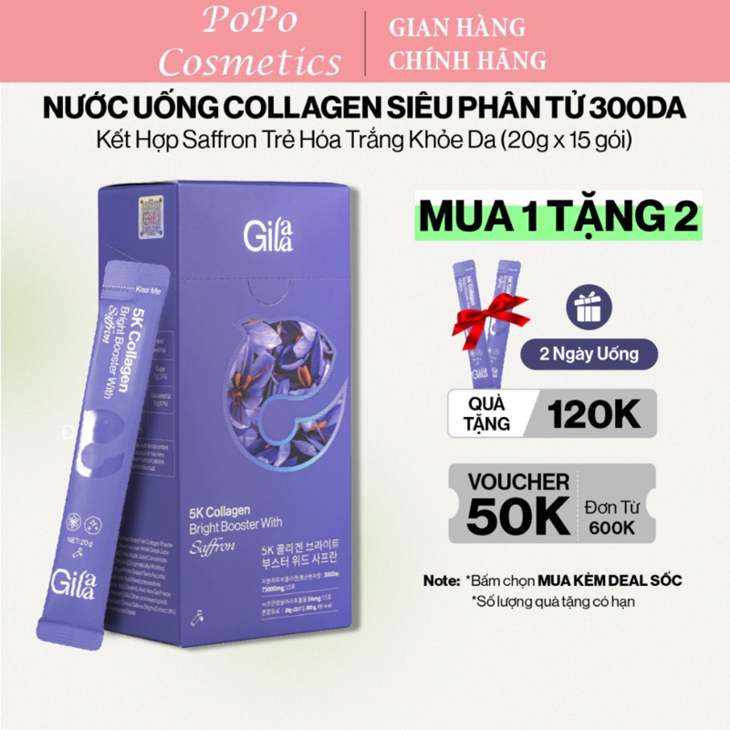 [Tặng COLLAGEN] NƯỚC UỐNG COLLAGEN GILAA SIÊU PHÂN TỬ 300DA GILAA KẾT ...