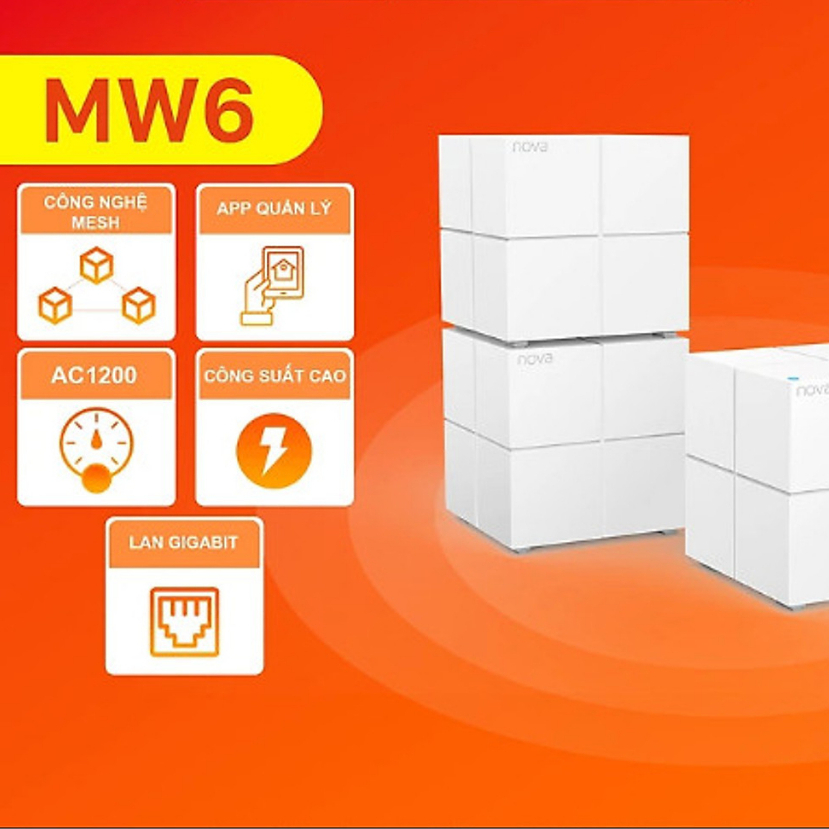 Wifi Mesh Tenda Nova MW6 MW12 Full Gigabit AC1200 AC2100 - 2nd kèm ...