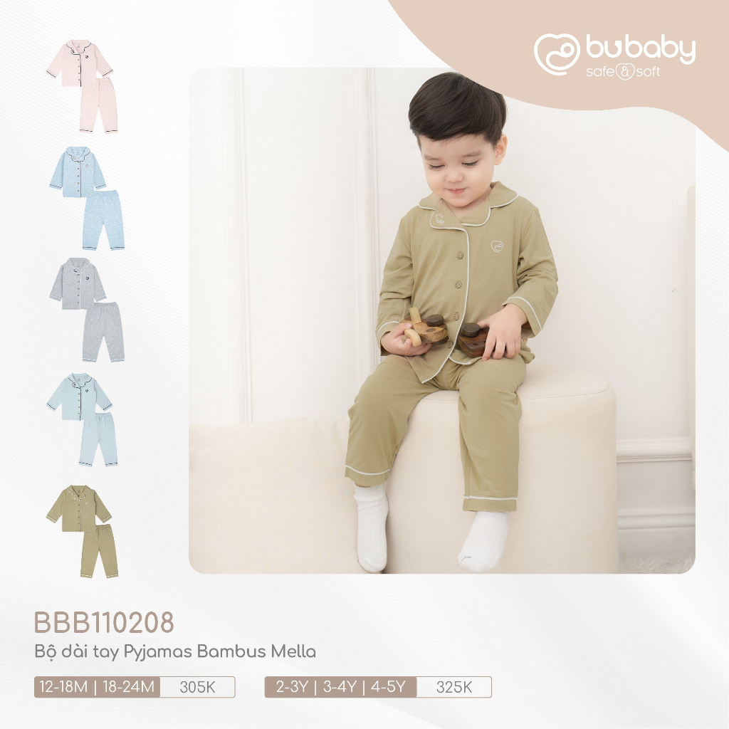 Bộ pijama Bambus Mella Bu Baby cao cấp | Shopee Việt Nam