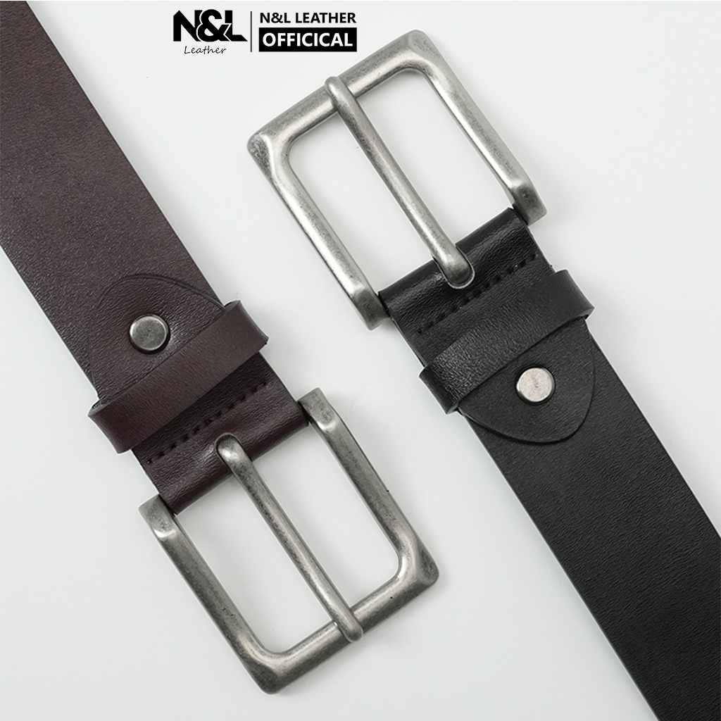 Thắt Lưng Nam Da Bò Nguyên Tấm Cao Cấp Mặt Khoá Cài Khuy Thương Hiệu N&L leather | Shopee Việt Nam