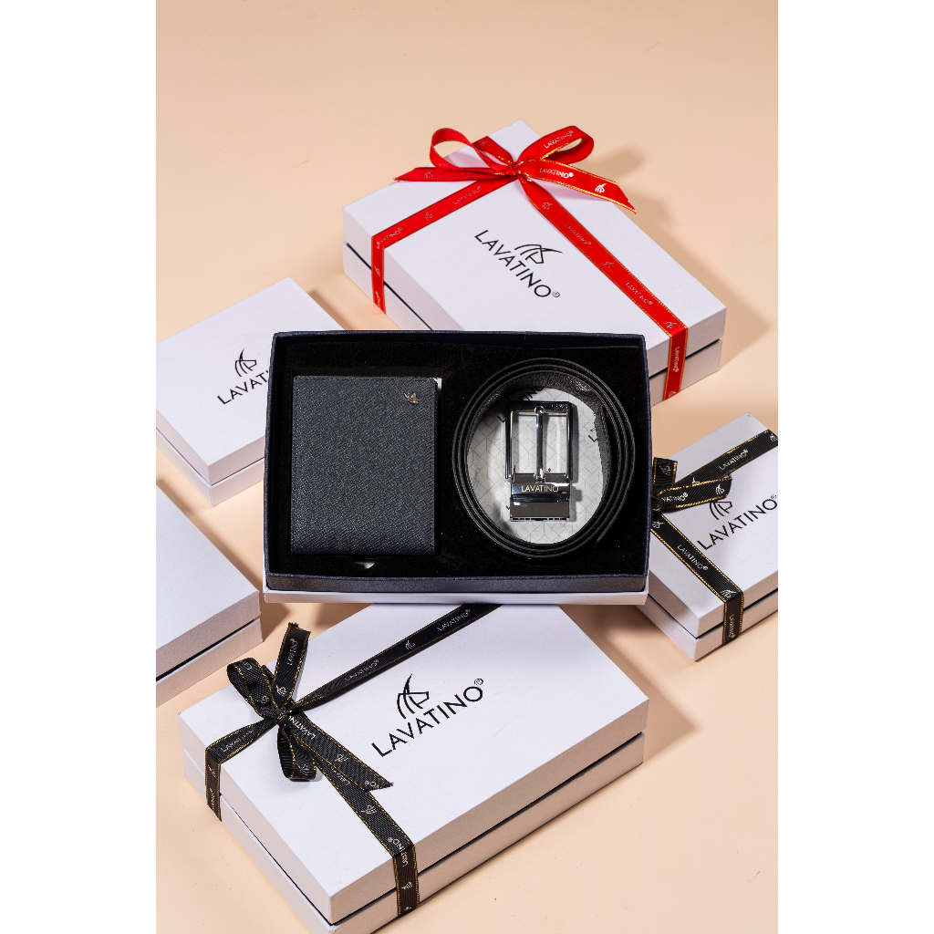 [ Quà Tặng Nam Giới] Set Ví Da Thắt Lưng Da Nam Fullbox Chính Hãng Lavatino Làm Quà Tặng - WB43 ...