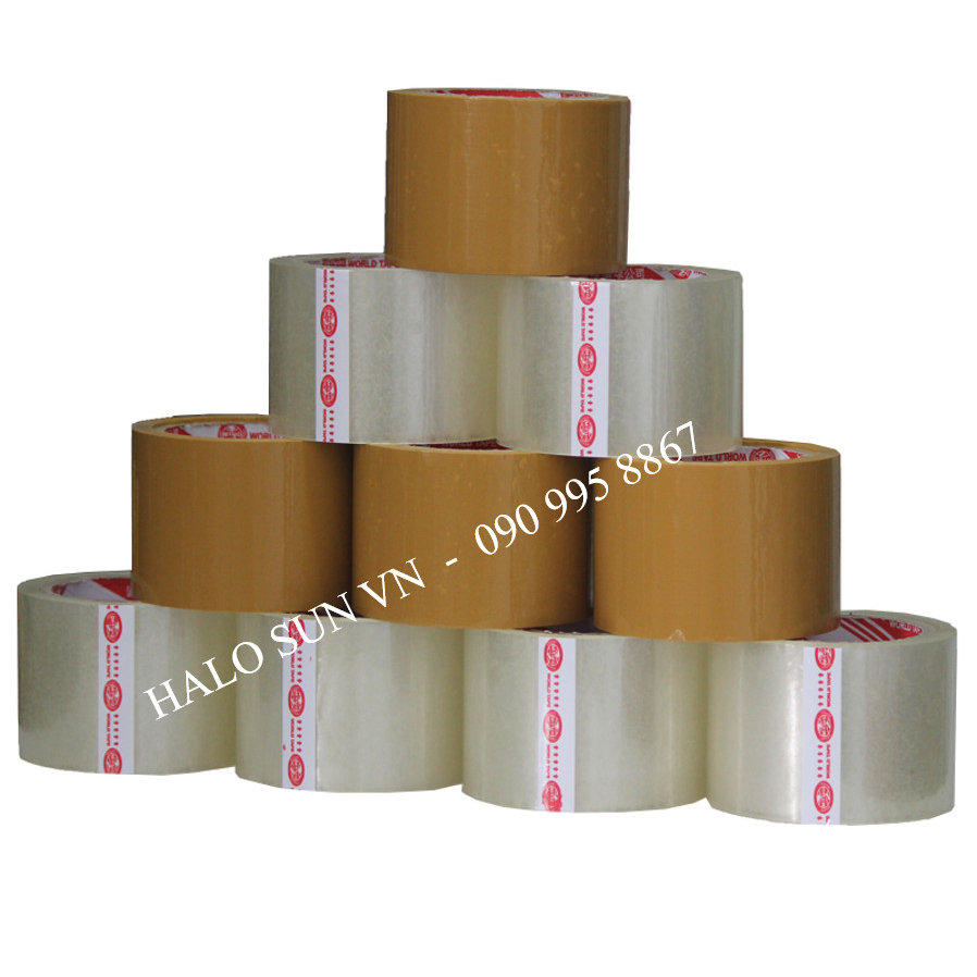 Băng keo trong, đục 100 yard 1.2kg lõi giấy mỏng 5li 1 cây gồm 6 cuộn | Shopee Việt Nam