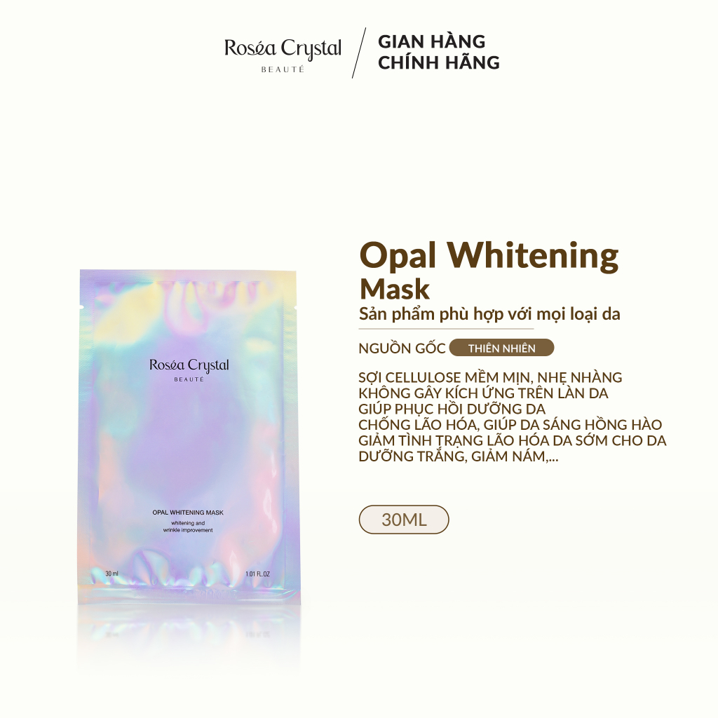Mặt nạ dưỡng trắng Rosea Crystal Opal Whitening Mask 30ml | Shopee Việt Nam