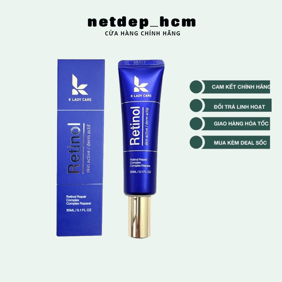 Kem Dưỡng Trắng Da Retinol Bakuchiol K Lady Care 30ml Hàn Quốc Netdep