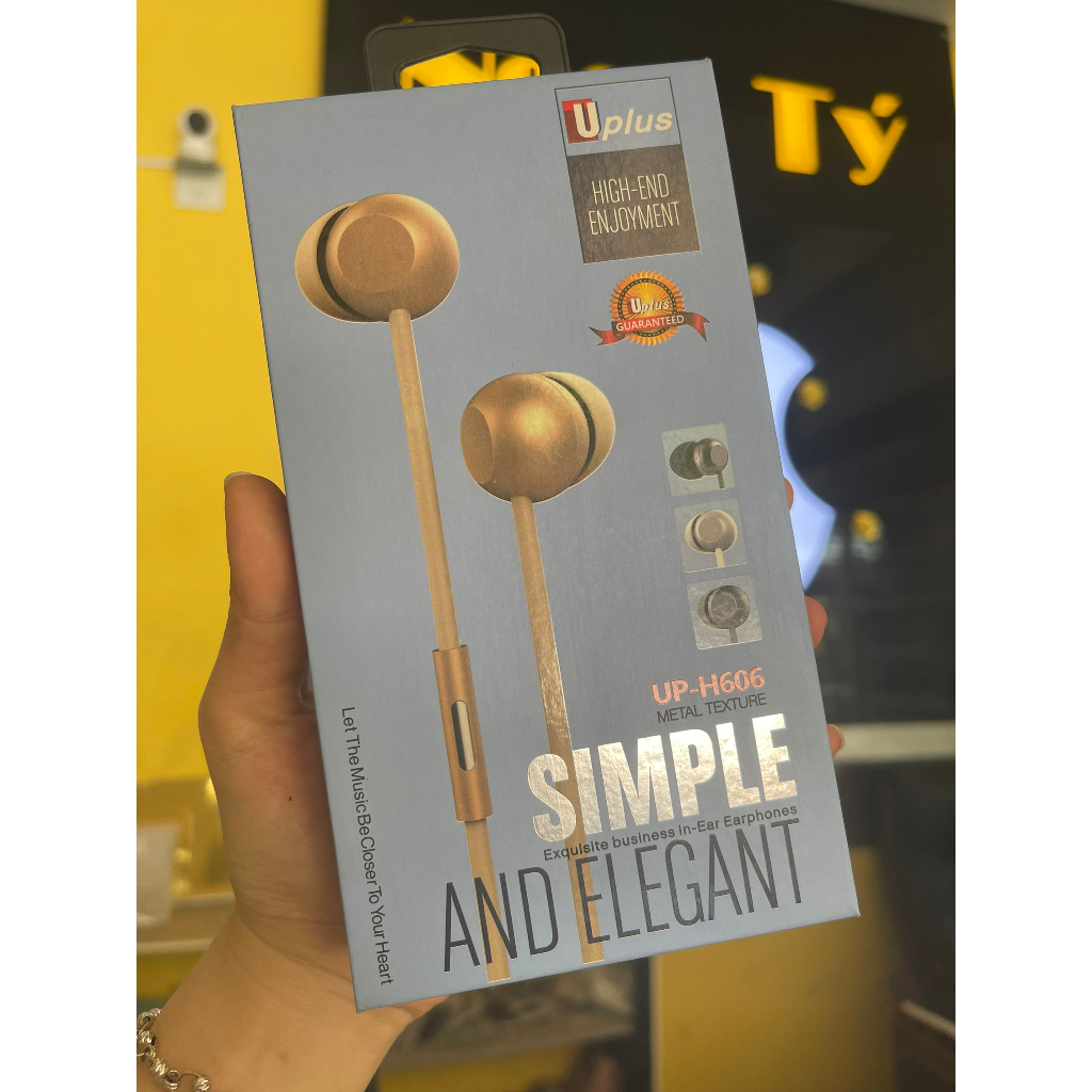 Tai nghe cao cấp nhét tai có dây Uplus UP-H606 chống ồn âm thanh sống động có micro kiểu dáng ...