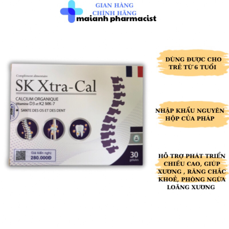 Viên uống bổ sung Canxi SK Xtra - Cal Hàng nhập khẩu Pháp ( Hộp 30 viên ) | Shopee Việt Nam