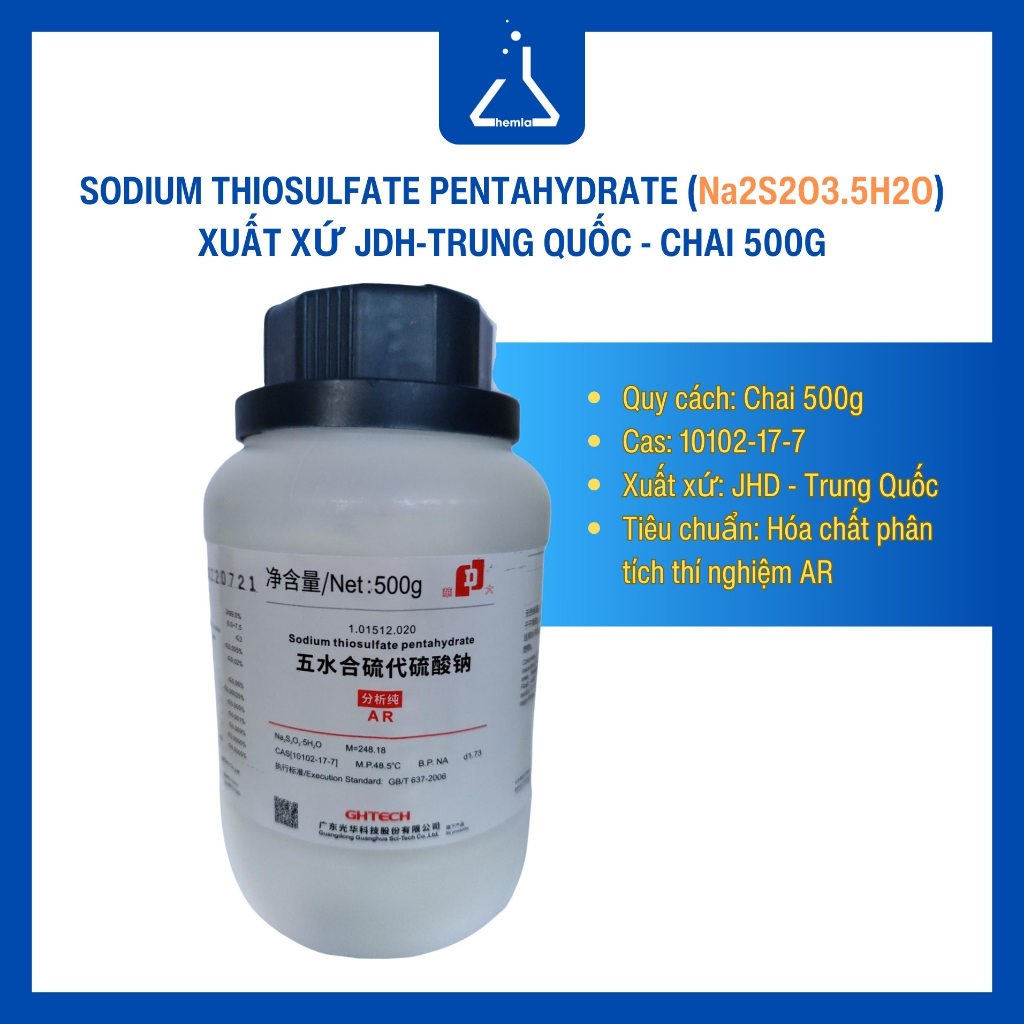 HÓA CHẤT SODIUM THIOSULFATE PENTAHYDRATE (NA2S2O3.5H2O) - Xuất xứ JHD ...
