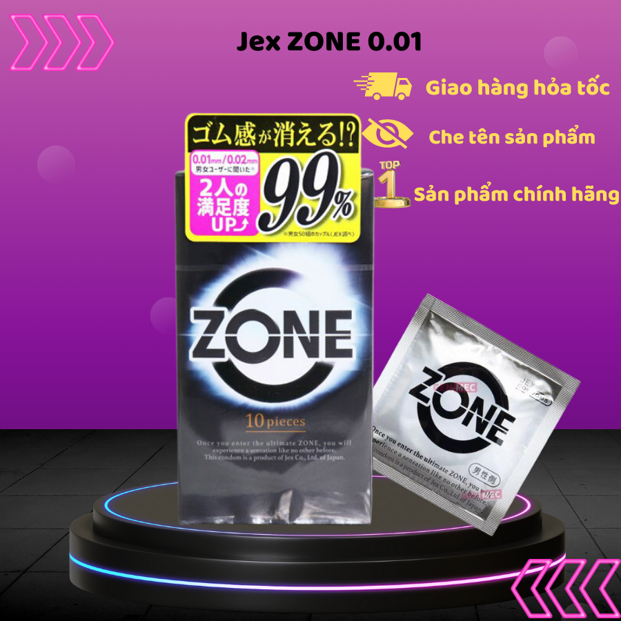 Bao cao su Jex zone siêu mỏng 0.01 mm cao cấp Nhật Bản hộp 10 chiếc | Shopee Việt Nam