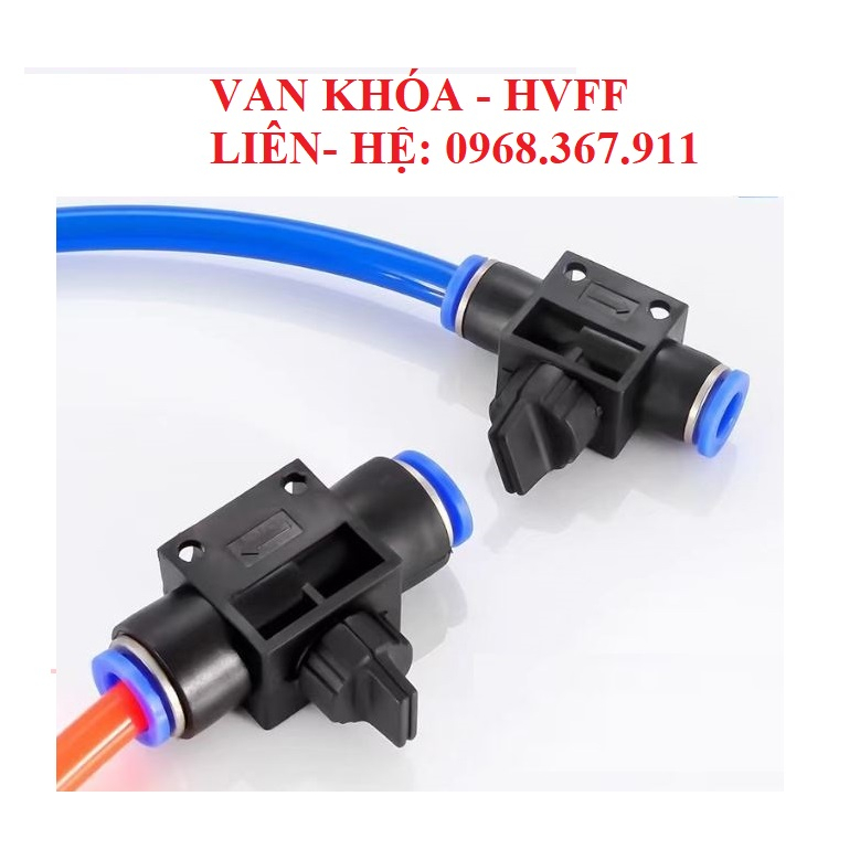 Van khóa khí nén HVFF bằng nhựa van đóng ngắt khí nén dùng cho ống khí ...