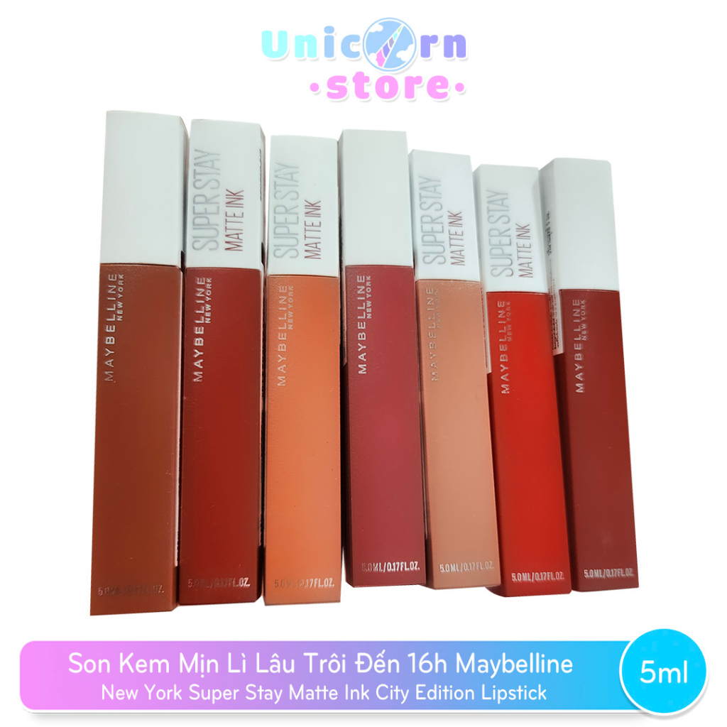 Son Kem Mịn Lì Lâu Trôi Đến 16h Maybelline New York Super Stay Matte Ink City Edition Lipstick ...