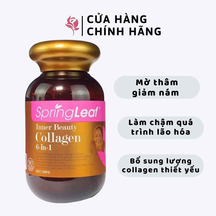 Viên uống bổ sung COLLAGEN SpringLeaf Inner Beauty Collagen 6 trong 1 ...