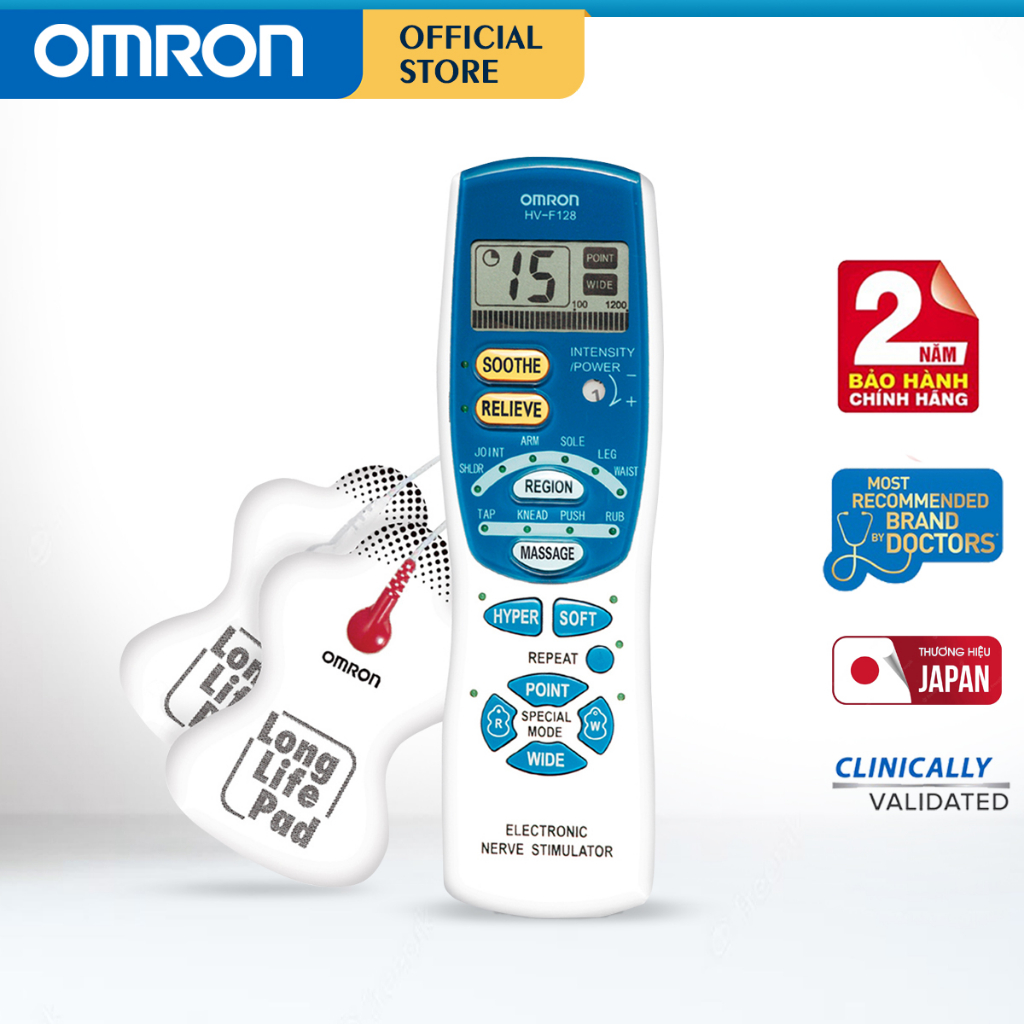 Máy Massage Xung Điện Trị Liệu Omron HV-F128 | Thương Hiệu Nhật Bản - Bảo Hành 24 Tháng | Shopee ...
