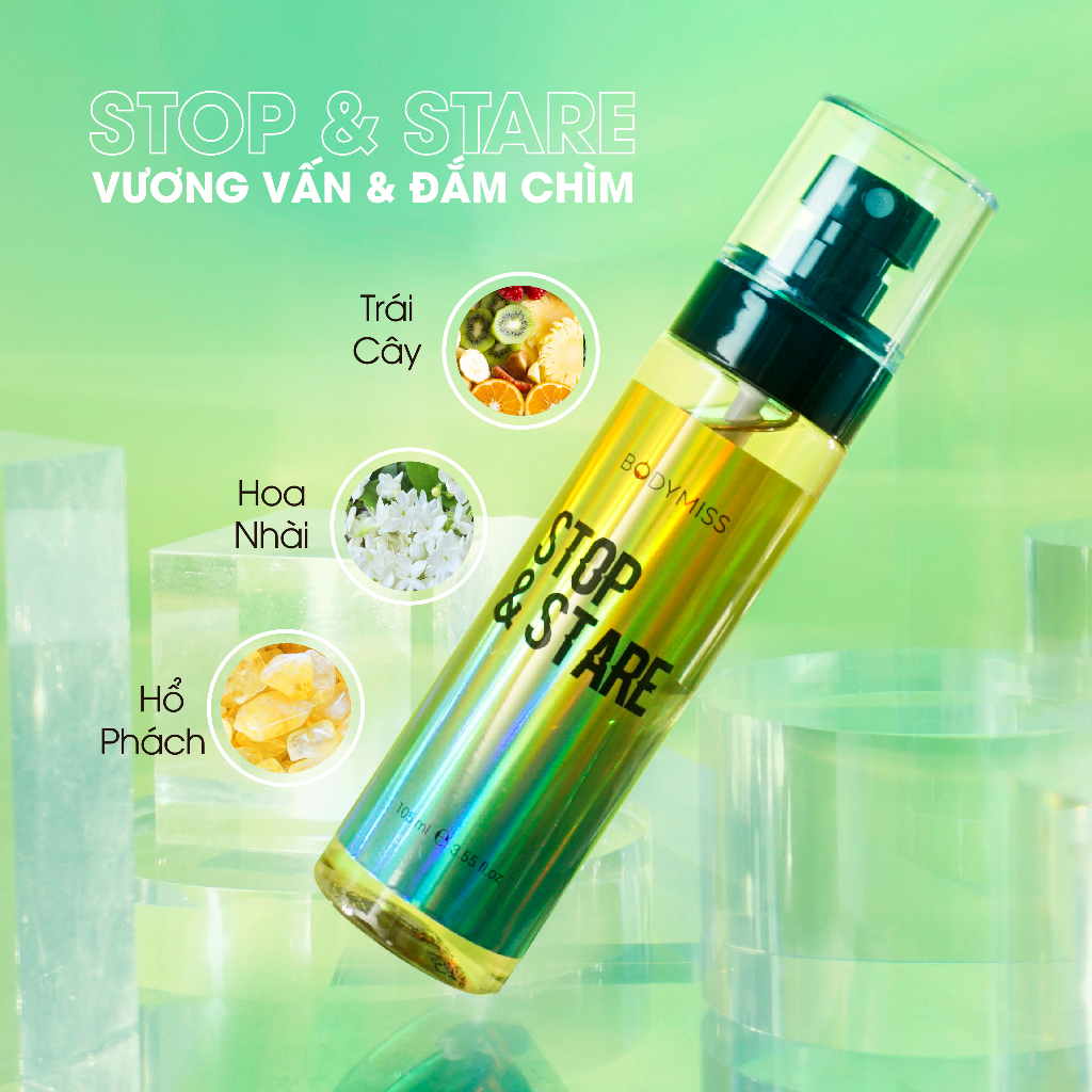 Xịt Thơm Nước Hoa Body Mist Cơ Thể Stop & Stare Lưu Hương Đến 6H ...
