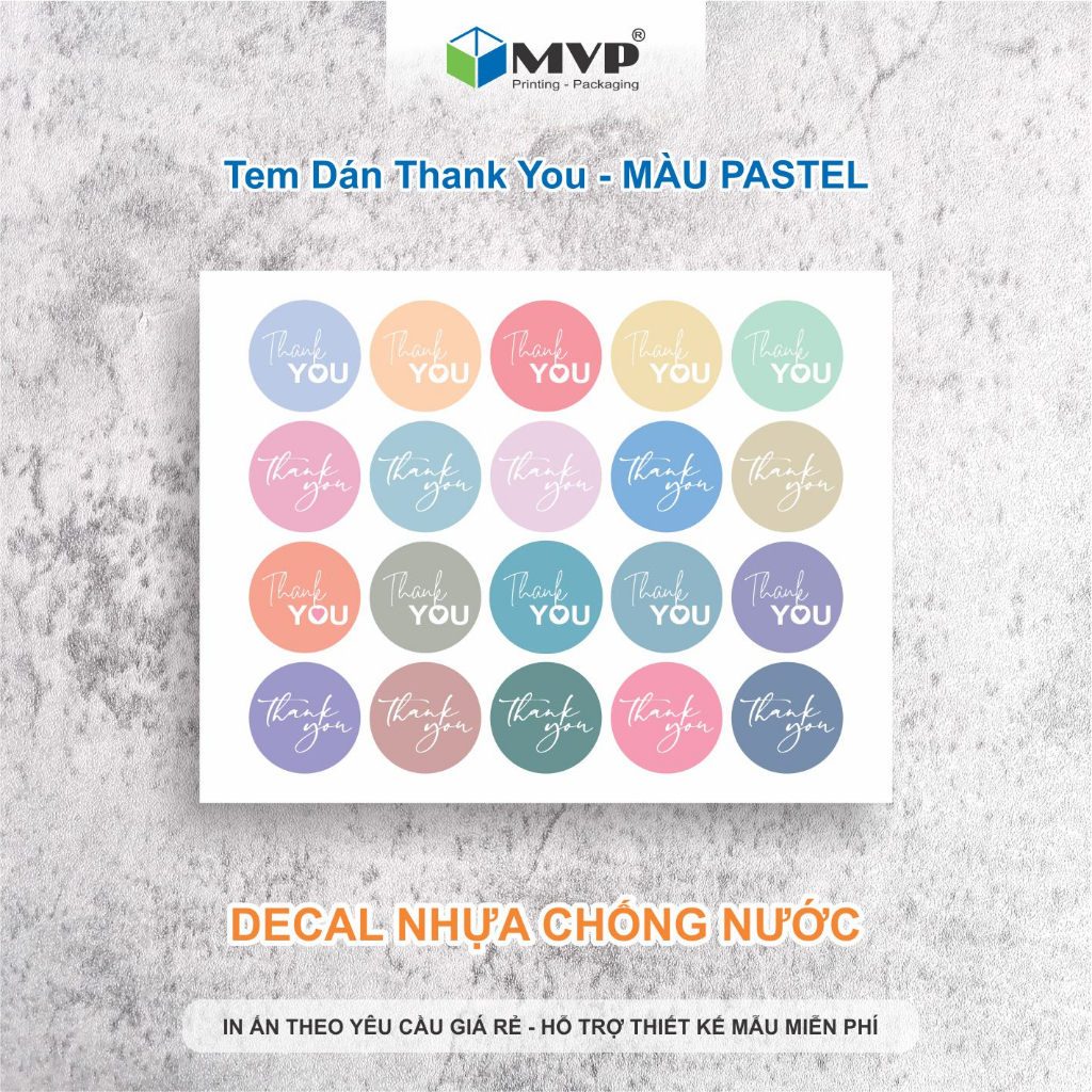 [DECAL NHỰA CHỐNG NƯỚC] nhãn dán cảm ơn Sticker Thanks dành cho shop ...