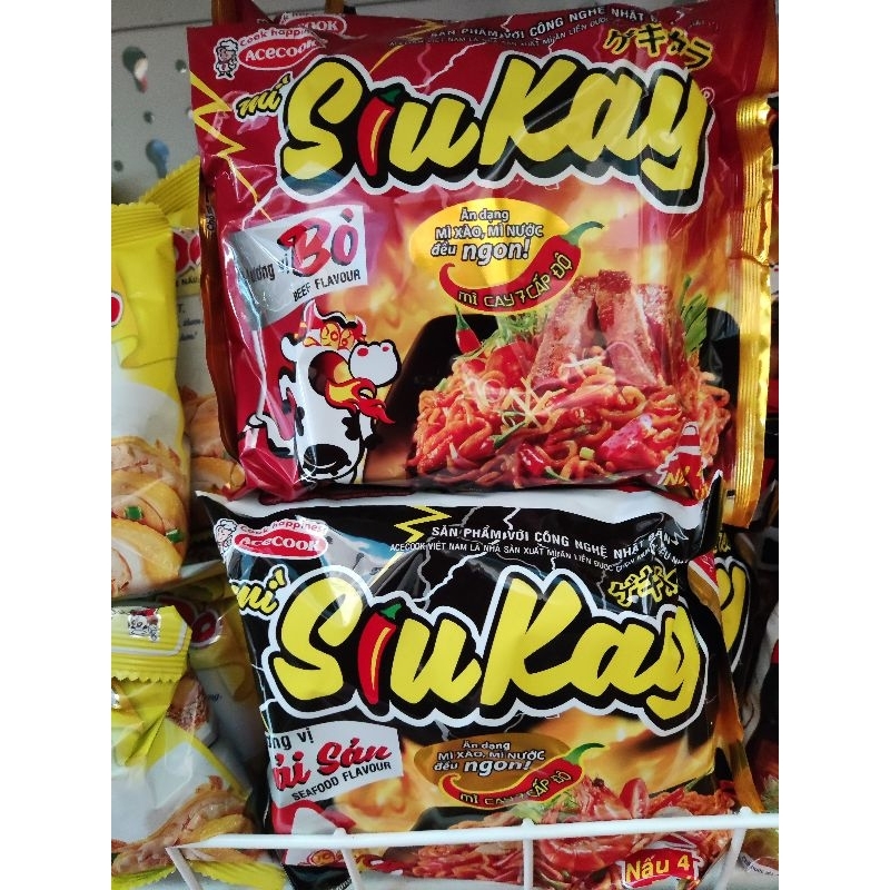 1 thùng mì Siu Kay vị hải sản, bò mix vị | Shopee Việt Nam