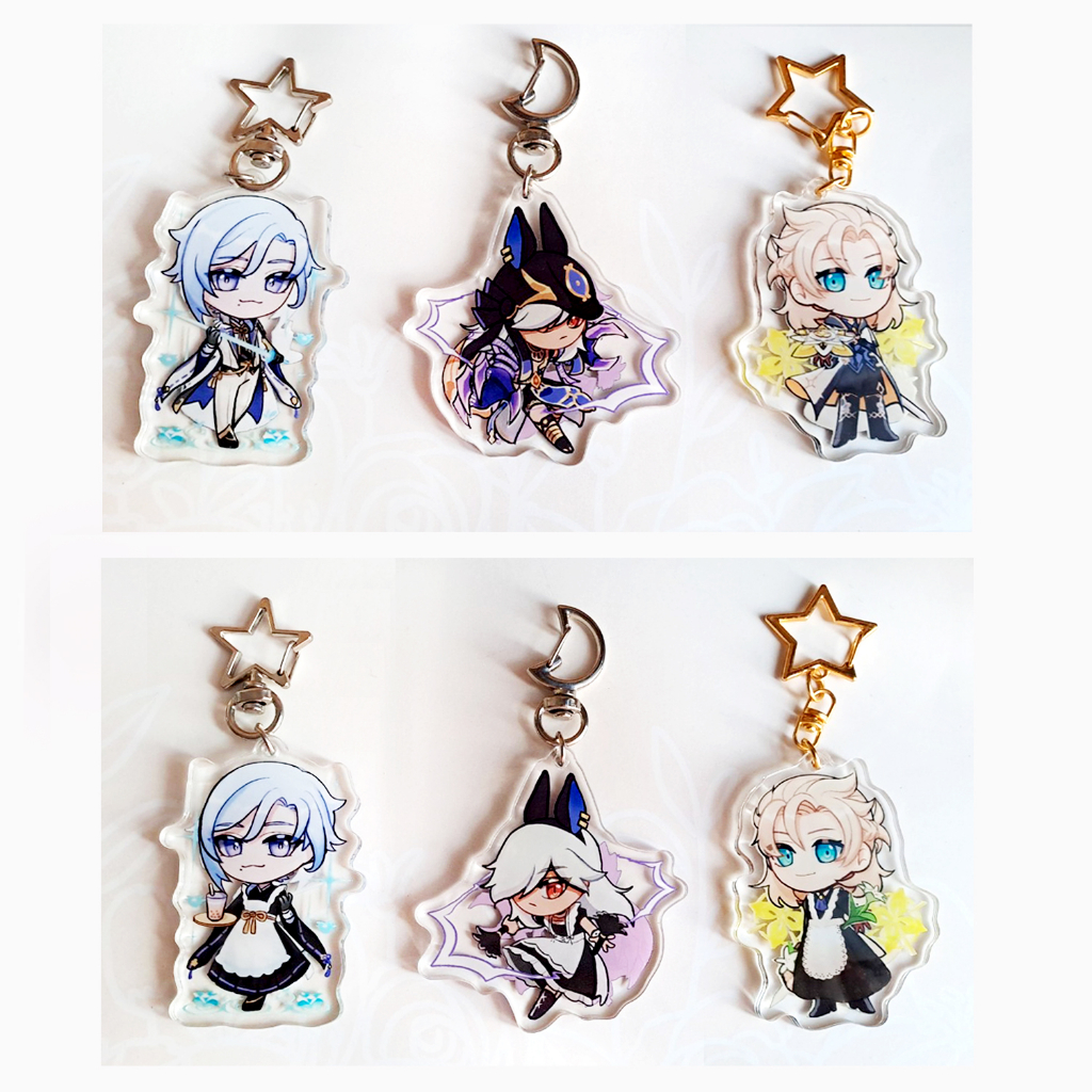 Móc khóa keychain Genshin Impact Albedo, Ayato, Cyno 6cm | Shopee Việt Nam