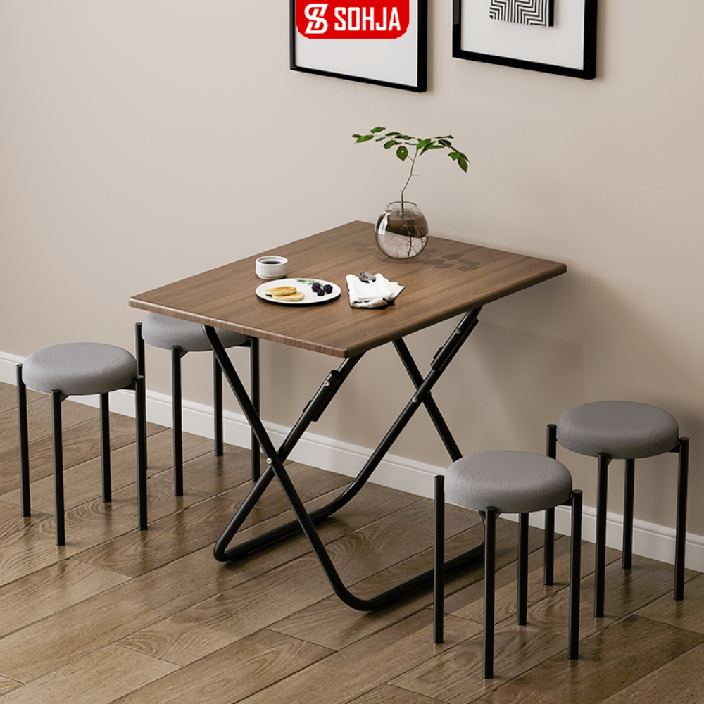 Bàn ăn gấp gọn khung kim loại sơn tĩnh điện thương hiệu SOHJA - SM99 ...