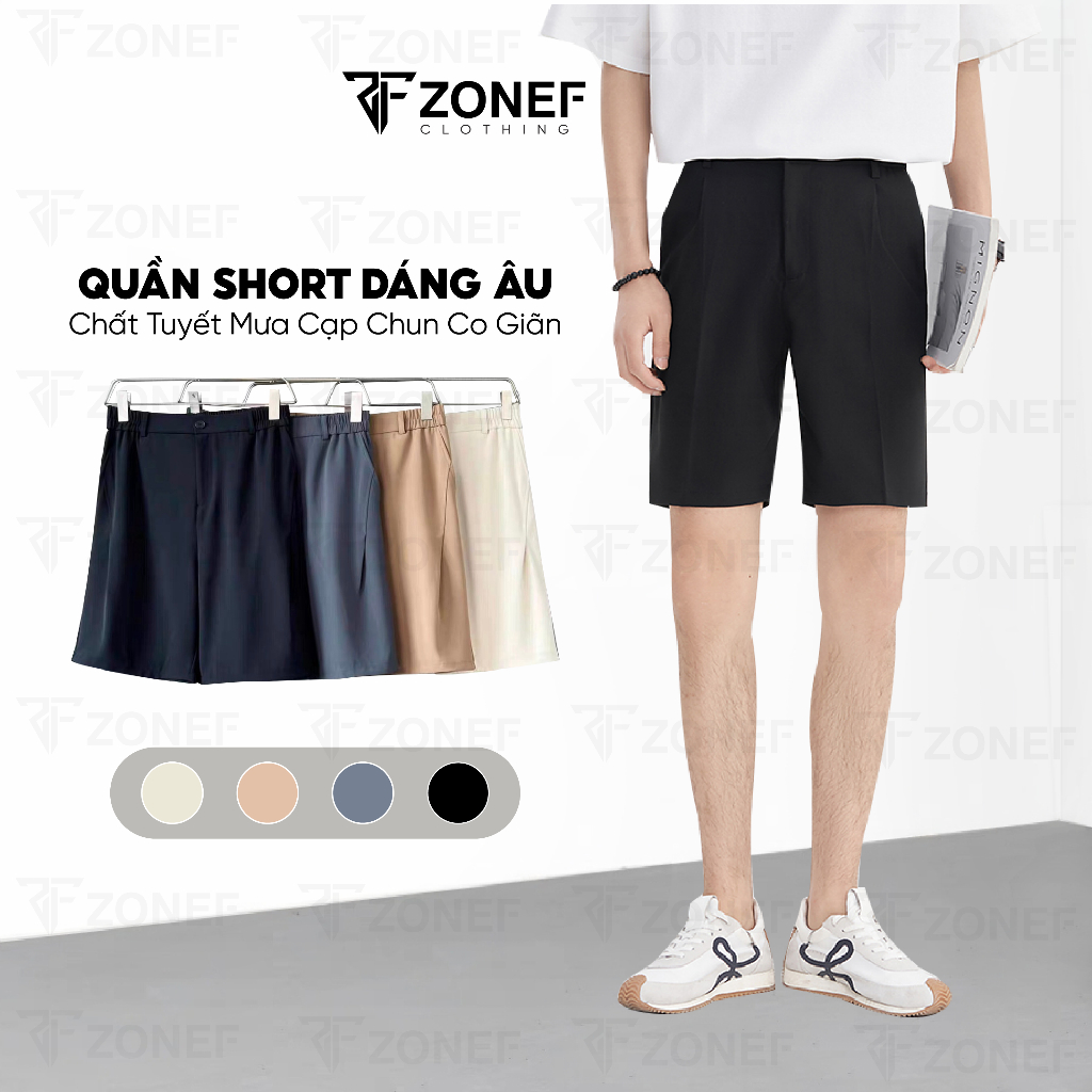 Quần Short Nam Vải Tuyết Mưa, Quần Đùi Nam Phong Cách Hàn Quốc From Basic Thoáng Mát By ZONEF ...