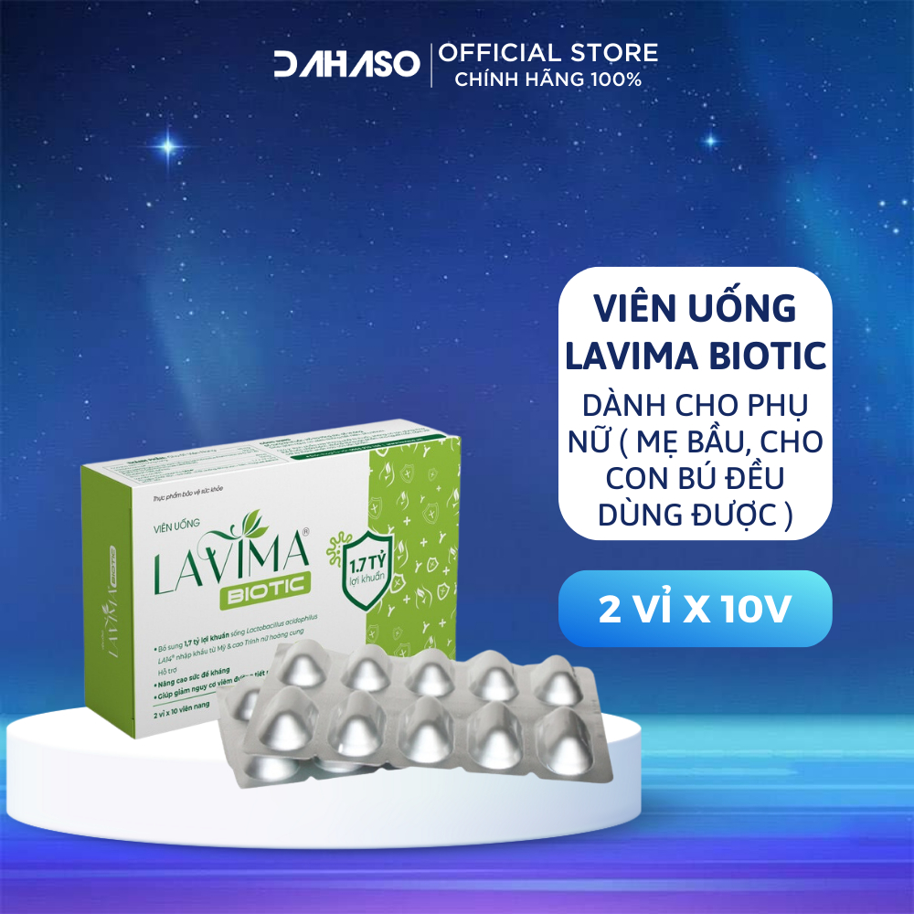 Viên uống LAVIMA BIOTIC Men Vi Sinh Vùng Kín, Giảm Khí Hư, ngứa, Ngăn ...