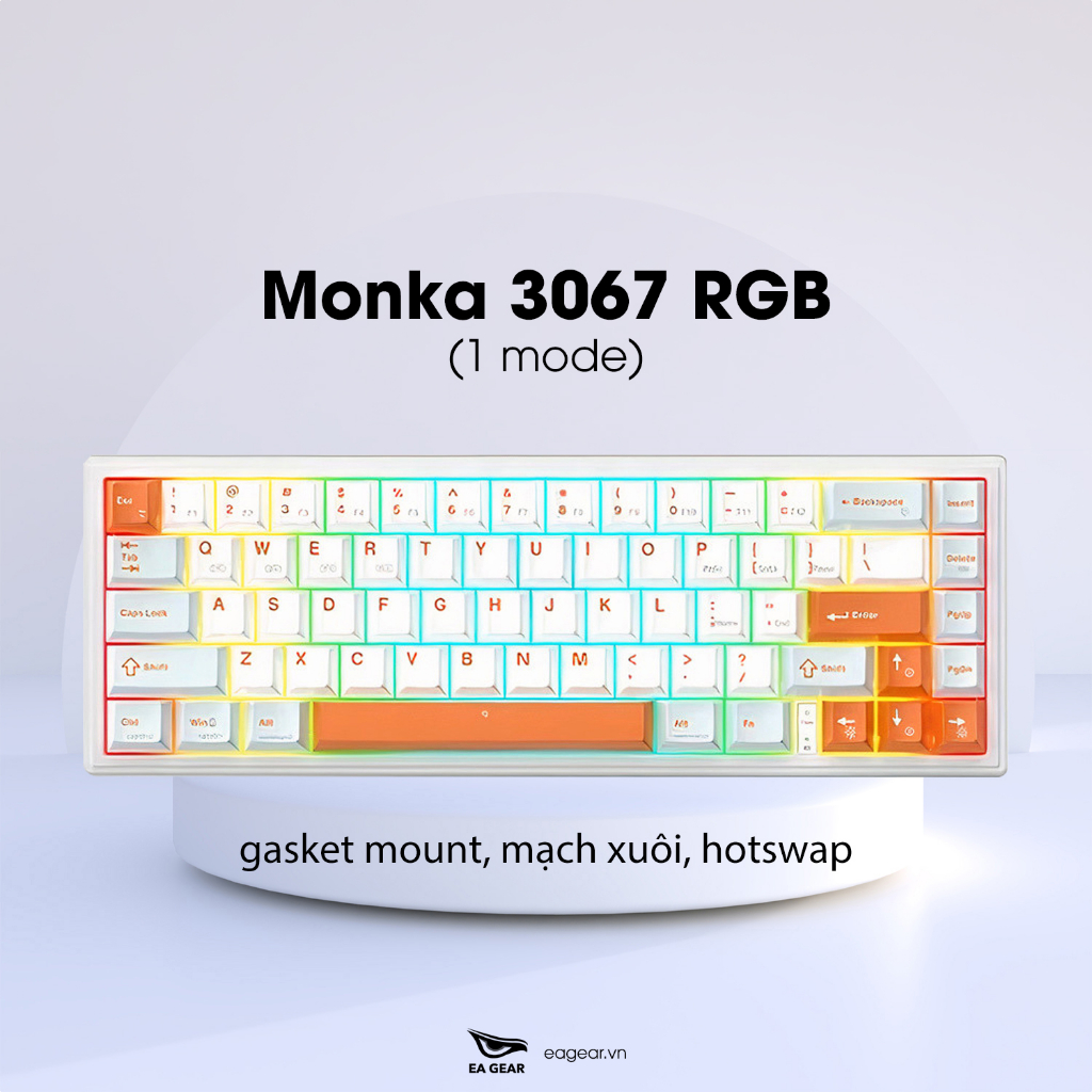 [SẴN GIAO] Bàn Phím Cơ Monka 3067 Pro V2 mạch xuôi 3 modes hotswap ...